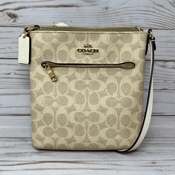 Coach | Bags | Coach Mini Rowan File Crossbody Bag Tan Chalk New With ...